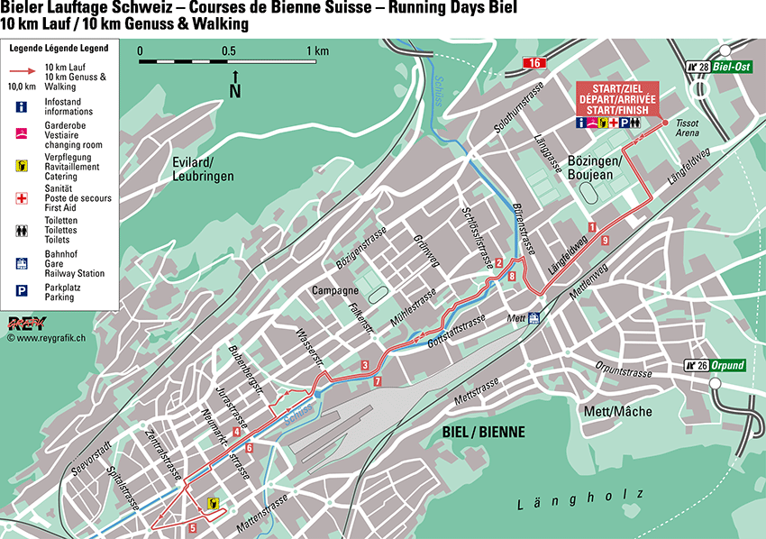 10 KM Fun & Walking – Bieler Lauftage – Courses de Bienne